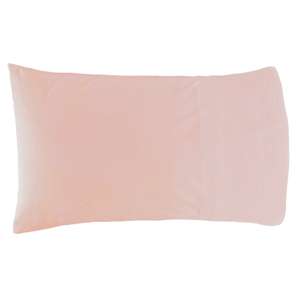 Tesco Soft Pink 100% Cotton Pillowcase Pair - Tesco Groceries