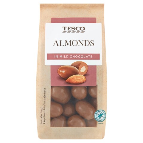 Tesco Almonds in Milk Chocolate 150 g - Tesco Groceries