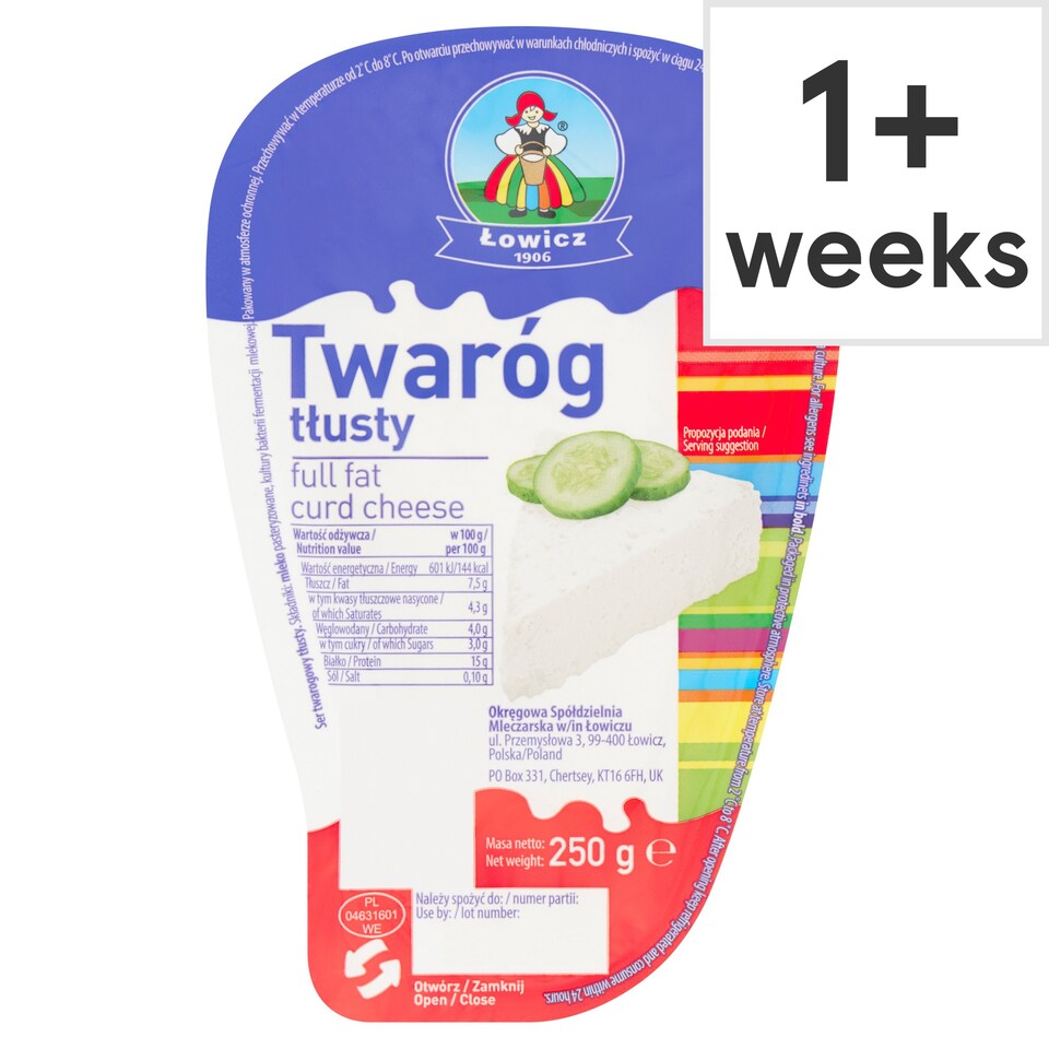 Lowicz Twarog Curd Cheese 250G - Tesco Groceries