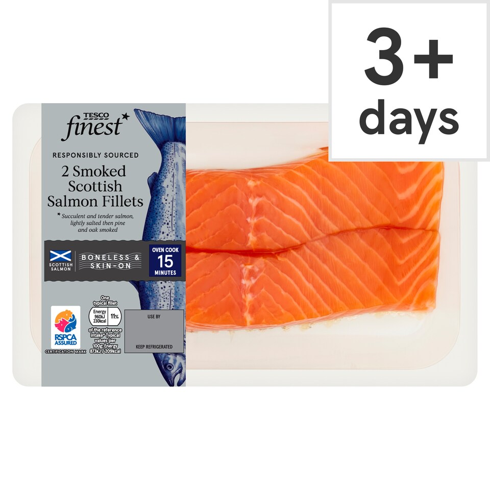 Tesco Finest Smoked Scottish Salmon Fillets 240g - Tesco Groceries
