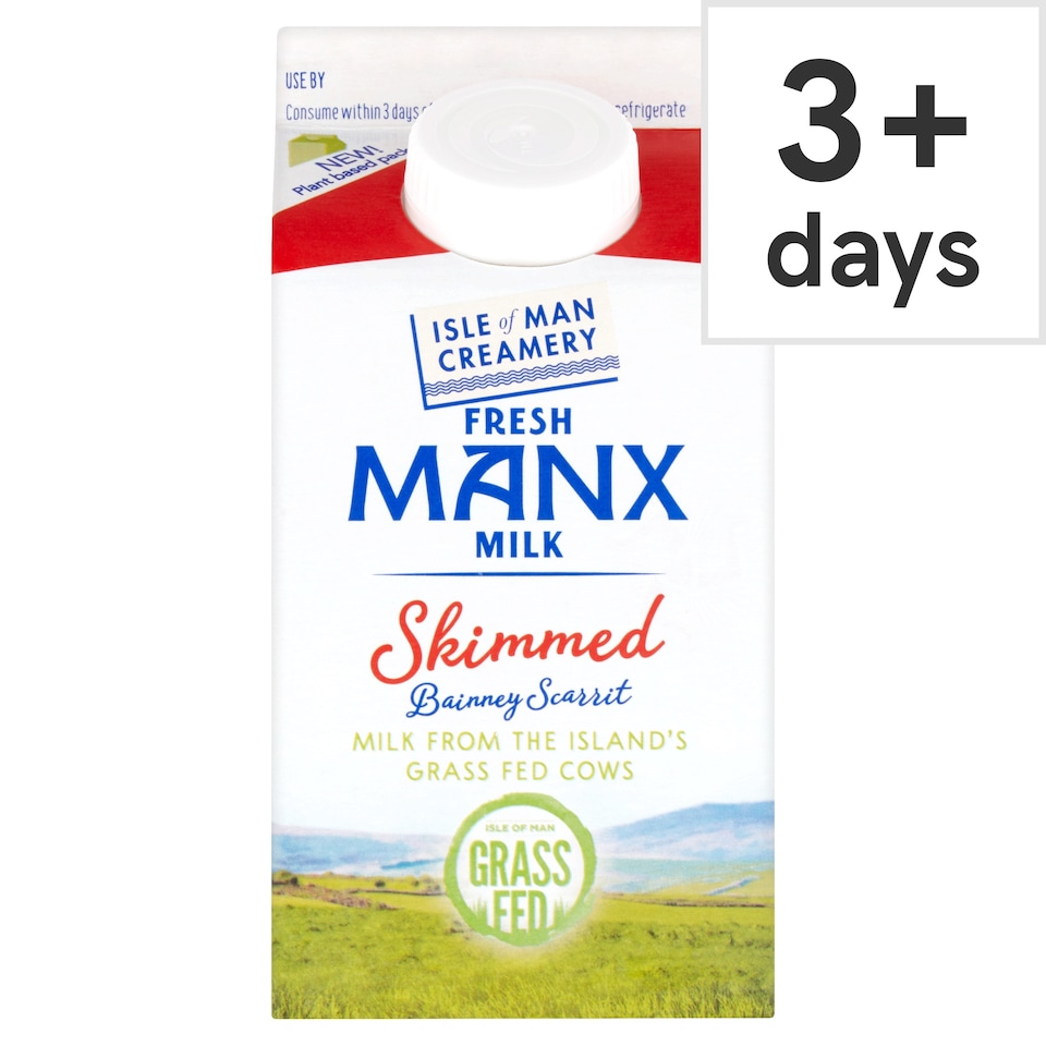 Isle Of Man Skimmed Milk 500Ml - Tesco Groceries