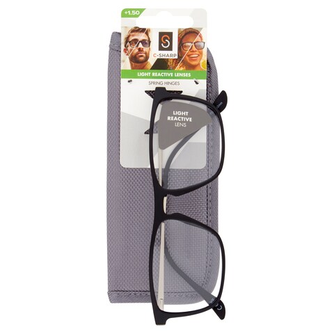 C-Sharp Unisex Reading Glasses & Case +1.5 - Tesco Groceries