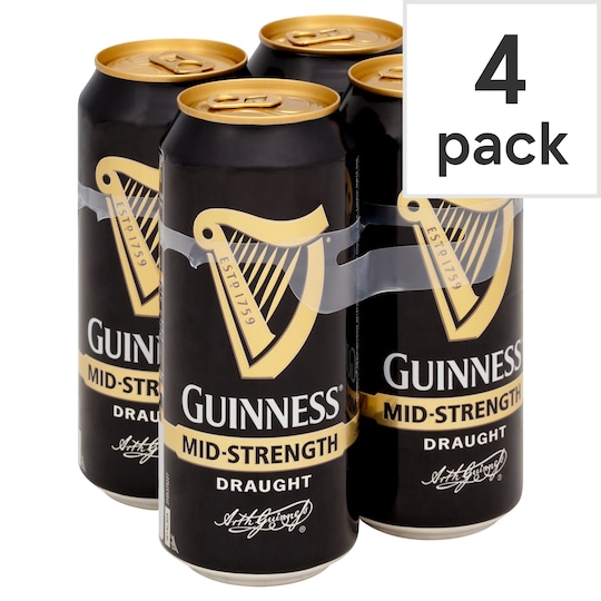 Guinness Mid Strength 4X440 Ml - Tesco Groceries