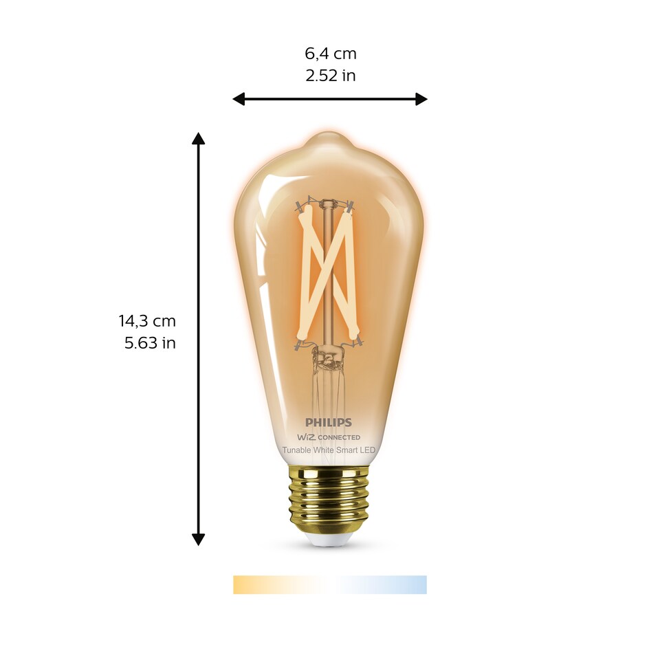 Philips Smart Led Amber Glass 50W E27 Bulb - Tesco Groceries