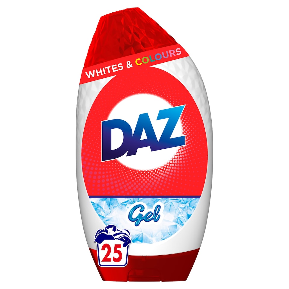 Daz Washing Liquid Gel Whites & Colours 25 washes 875ml - Tesco Groceries