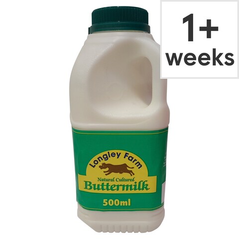 Longley Farm Natural Cultured Buttermilk 500ml - Tesco Groceries