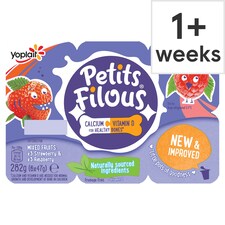 Petits Filous Strawberry & Raspberry Fromage Frais 6 X 47G - Tesco ...