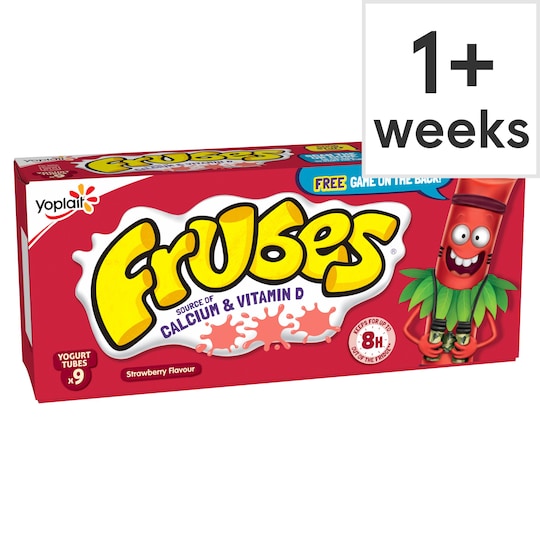 Frubes Strawberry Yogurts 9X37g - Tesco Groceries
