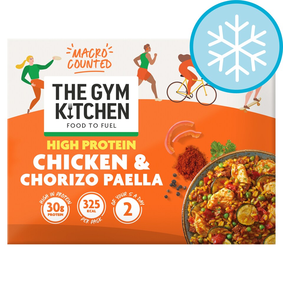 The Gym Kitchen Chicken & Chorizo Paella 400G - Tesco Groceries
