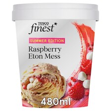 Tesco Finest Raspberry Eton Mess Ice Cream Tub 480ml - Tesco Groceries