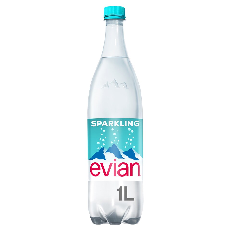 Evian Sparkling Natural Bottled Mineral Water 1L - Tesco Groceries