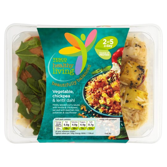 Tesco Healthy Living Vegetable Chickpea And Lentil Dahl 400G - Tesco ...