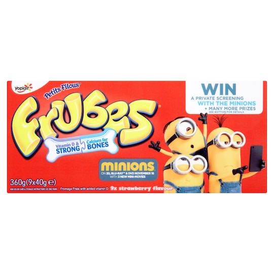 Frubes Strawberry 9 X 40G - Tesco Groceries