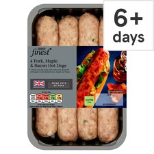 Tesco Finest 4 Pork Maple & Bacon Hot Dogs 400G - Tesco Groceries