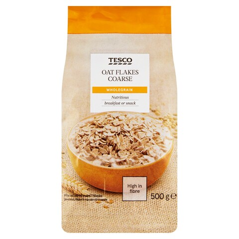 Tesco Wholegrain Coarse Oat Flakes 500 g - Tesco Groceries