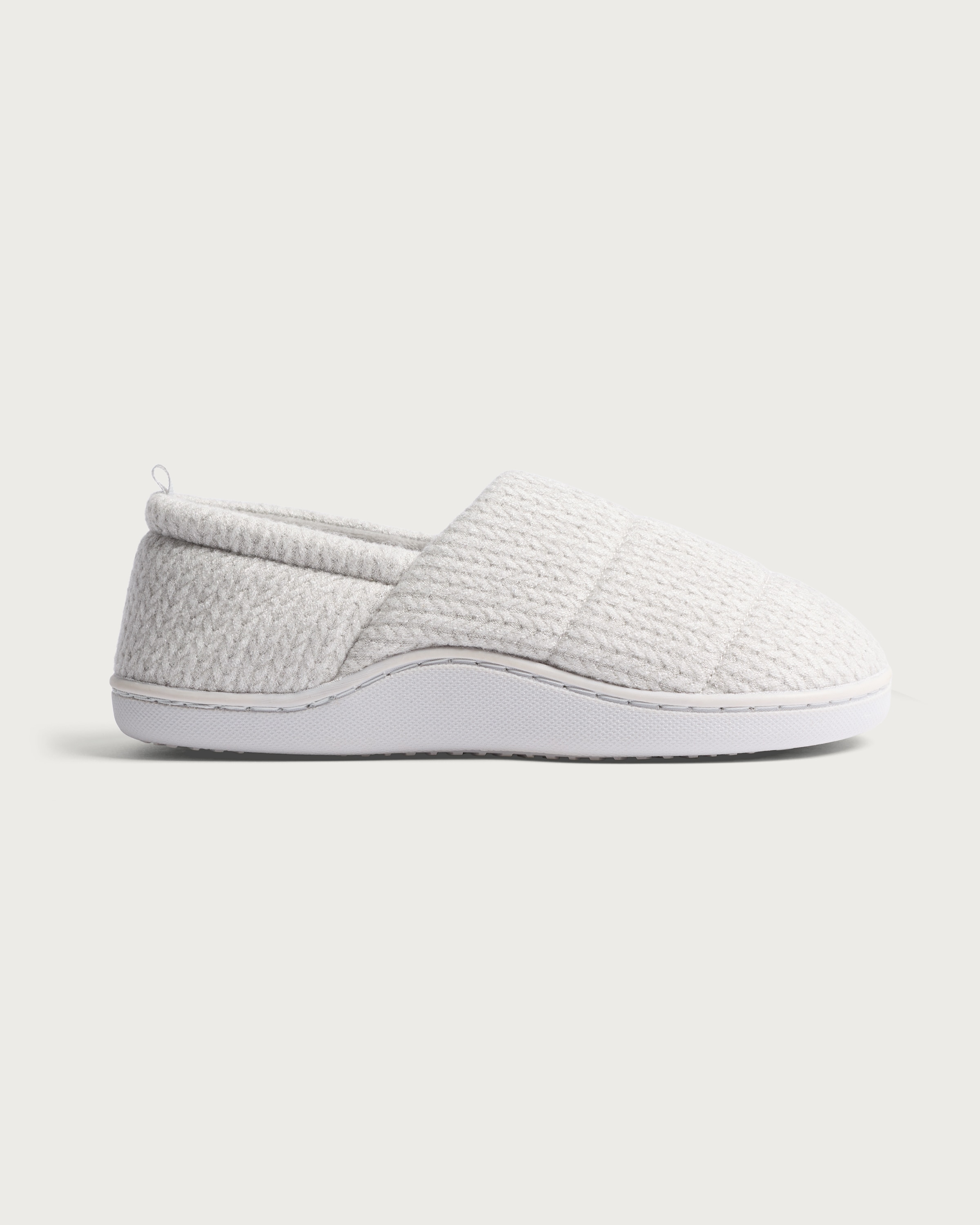 F&F Quilted Embossed Slippers in Grey - Tesco Groceries