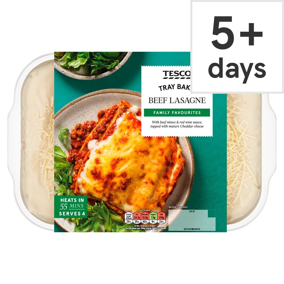 Tesco Beef Lasagne 1.5Kg - Tesco Groceries