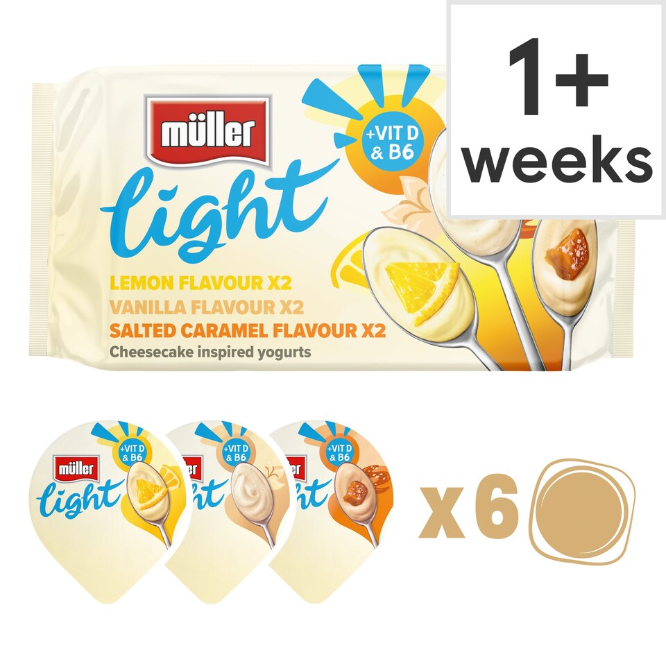Muller Light Cheesecake Yogurt 6x140g - Tesco Groceries