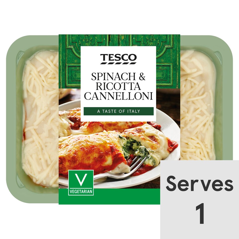 Tesco Spinach & Ricotta Cannelloni 450G - Tesco Groceries