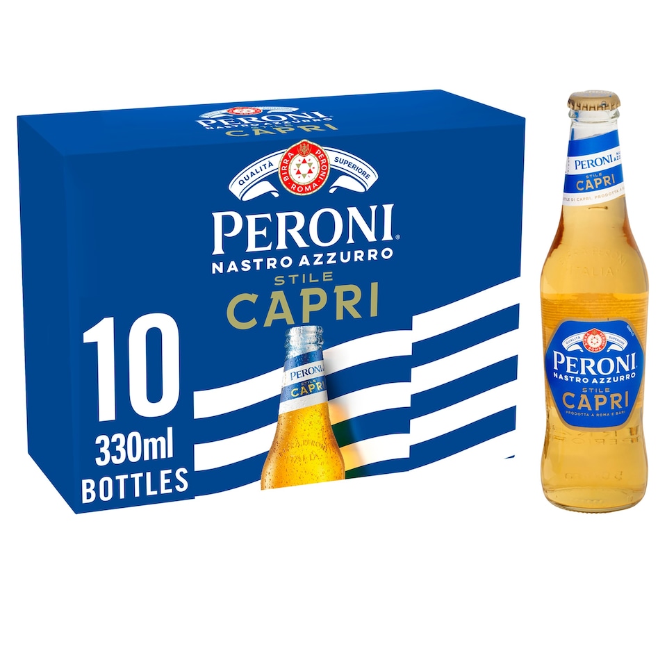 Peroni Nastro Azzurro Stile Capri Lager 10 X 330Ml - Tesco Groceries
