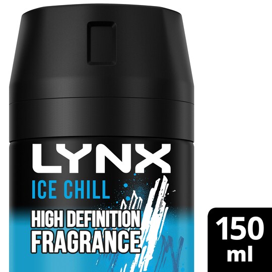 Lynx Ice Chill Deodorant & Body Spray For Men 150Ml - Tesco Groceries