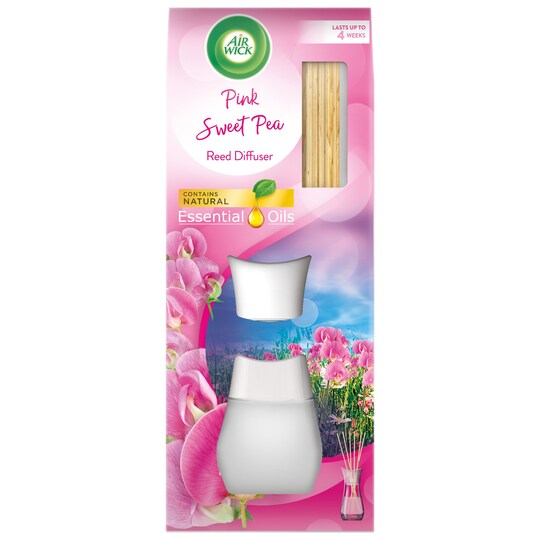 Air Wick Pink Sweet Pea Reed Diffuser 42Ml - Tesco Groceries