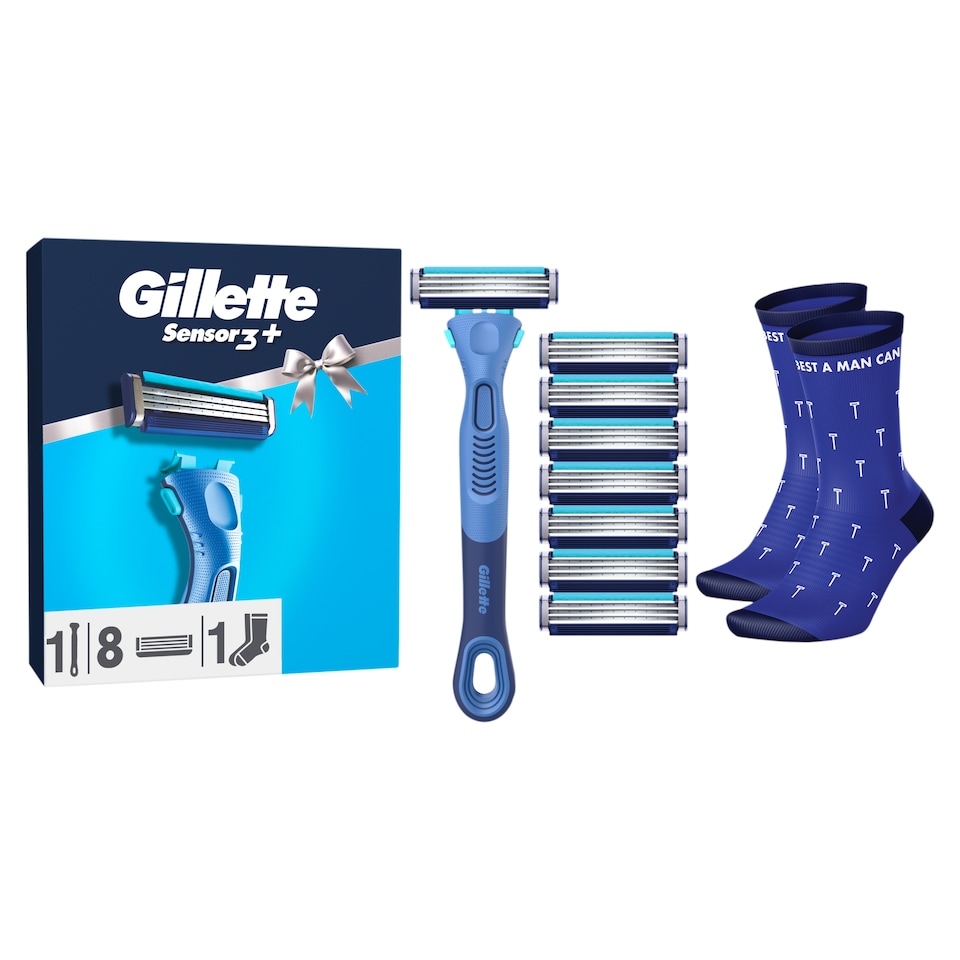Gillette Sensor 3+ Comfort Men’s Refillable Razor with Ergonomic Handle ...