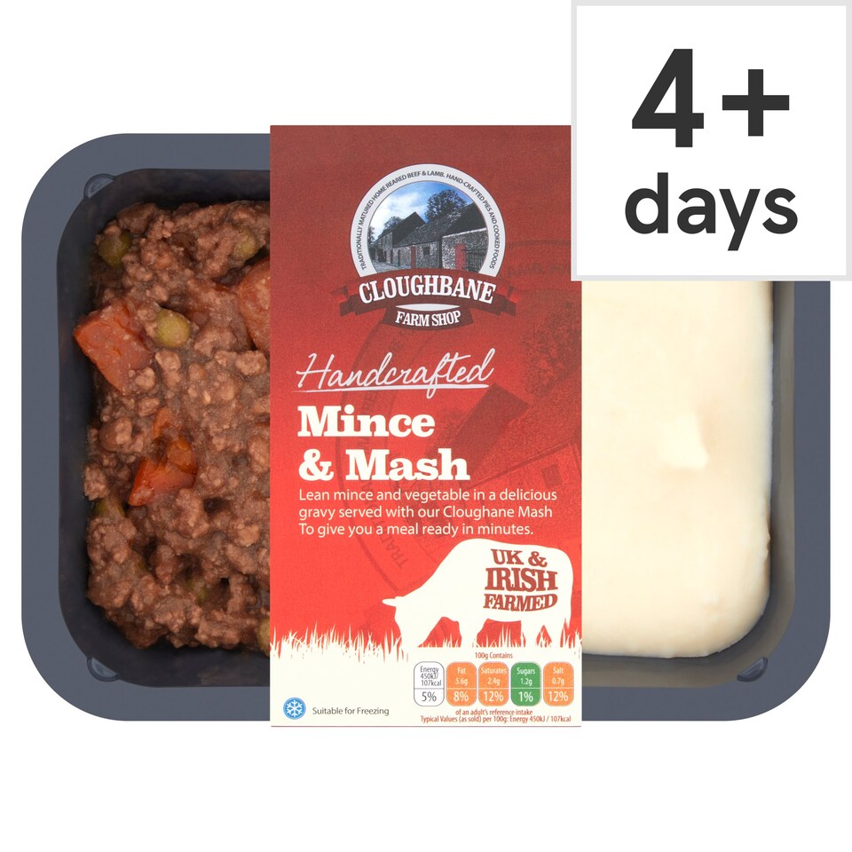 Cloughbane Mince & Mash Ready Meal 300G - Tesco Groceries