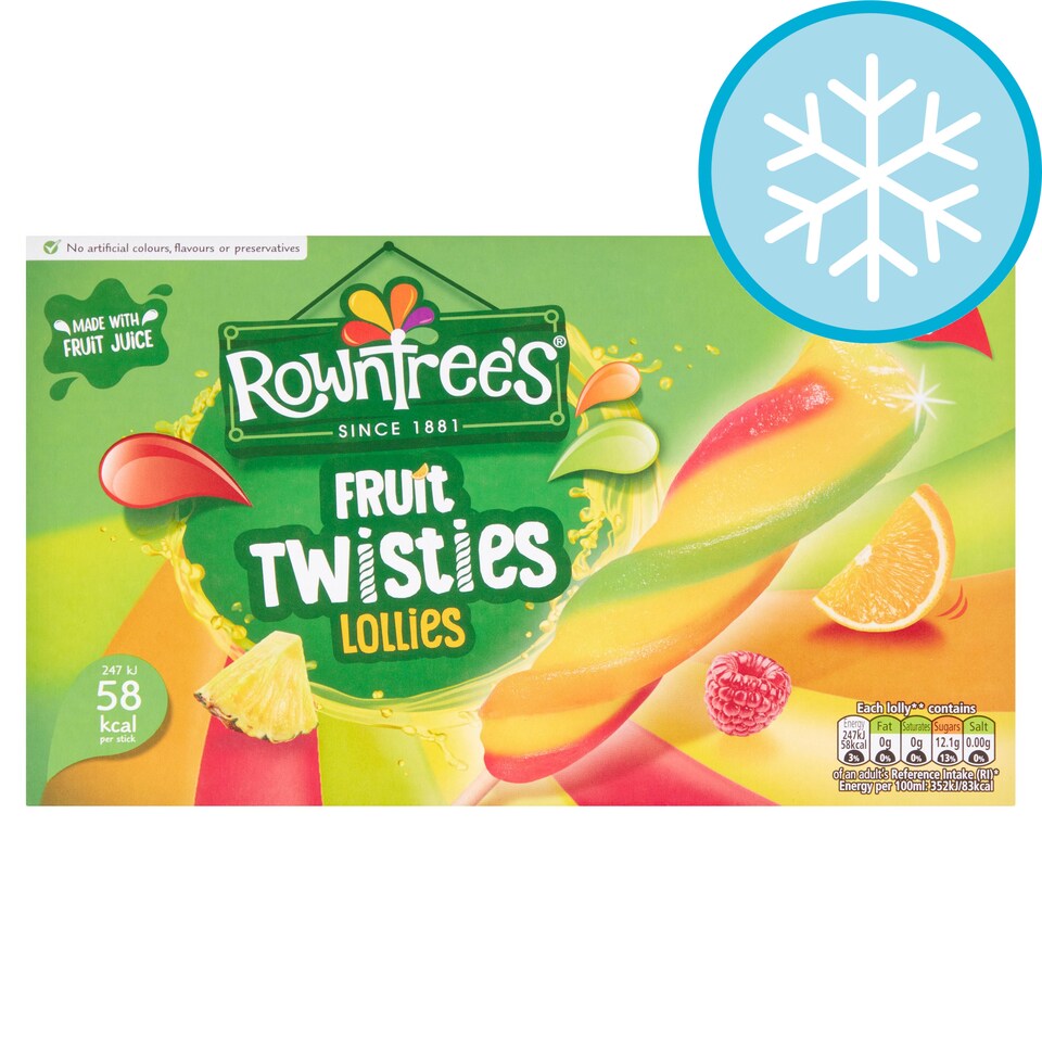 Rowntree's Fruit Twisties Ice Lollies 4X70ml - Tesco Groceries