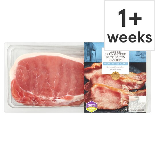 Tesco Unsmoked Twin Pack Back Bacon 2X360g - Tesco Groceries