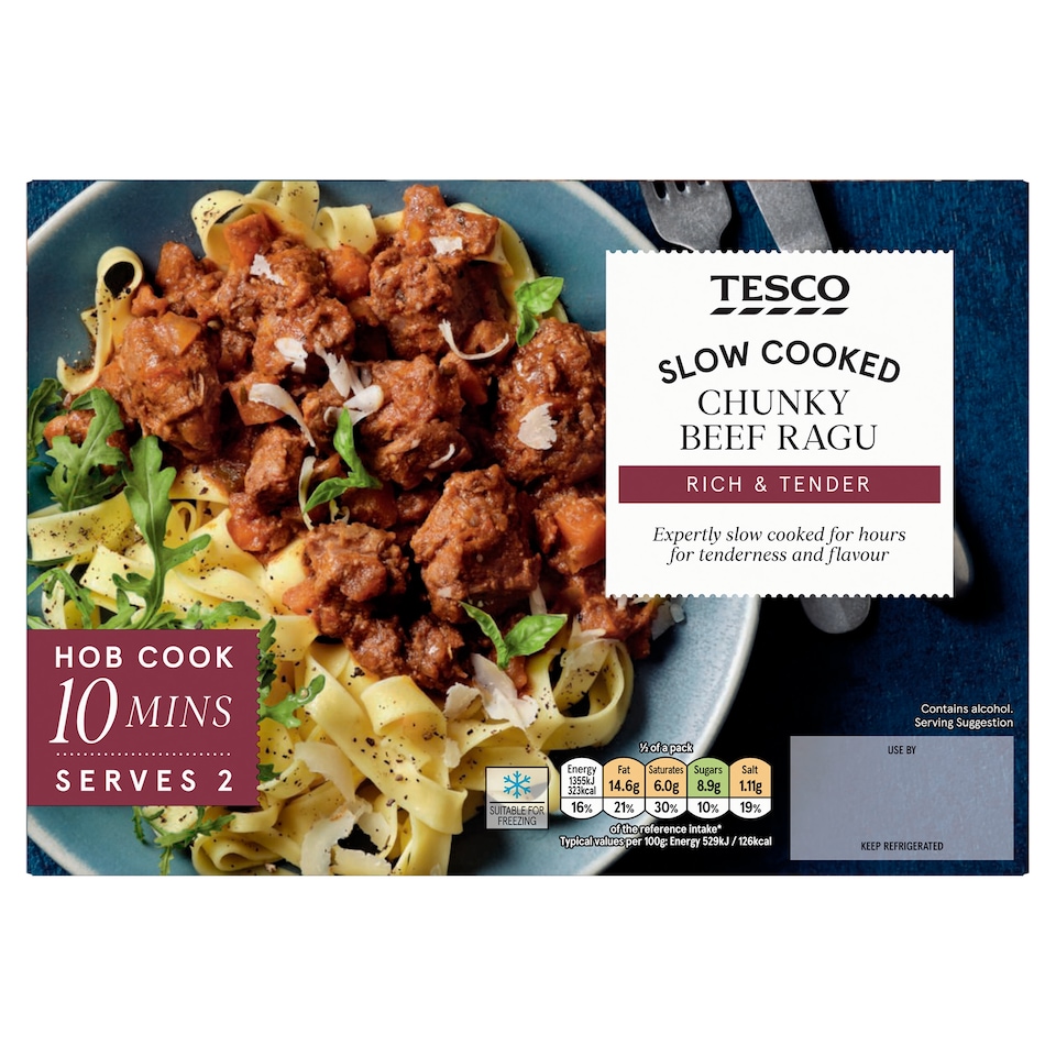 Tesco Slow Cooked Chunky Beef Ragu 550g - Tesco Groceries