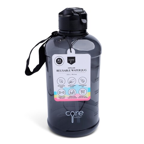 Core Kitchen Smoke Impulse Reusable Water Jug 2.2L - Tesco Groceries