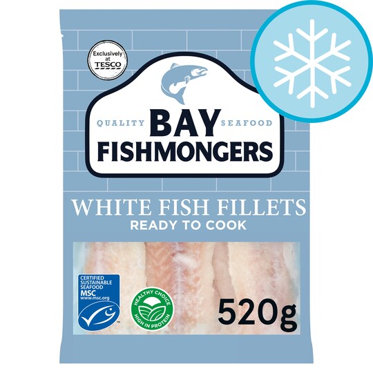 Bay Fishmongers White Fish Fillets 520G - Tesco Groceries