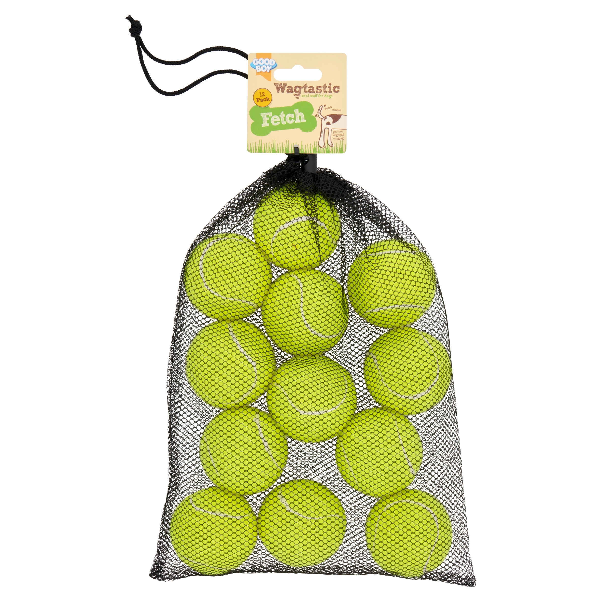 Good Boy Fetch Tennis Ball Dog Toy 12pk - Tesco Groceries