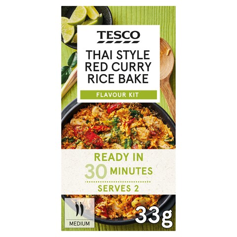 Tesco Thai Style Red Curry Rice Bake Flavour Kit 33g - Tesco Groceries