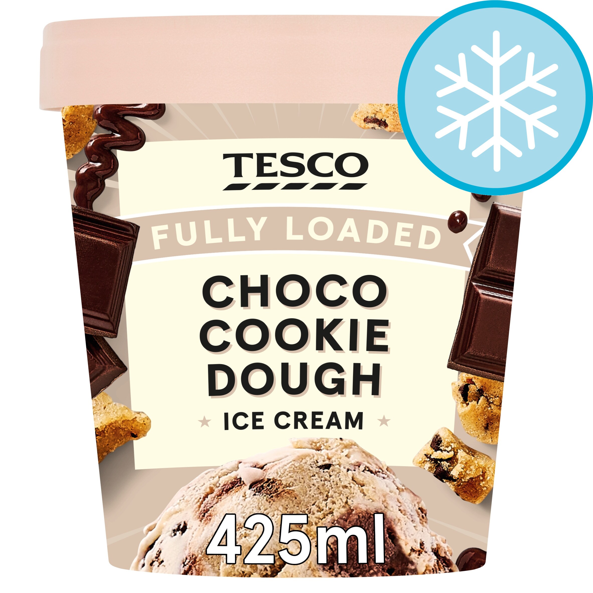 Tesco Fully Loaded Choco Cookie Dough Ice Cream 425ml - Tesco Groceries
