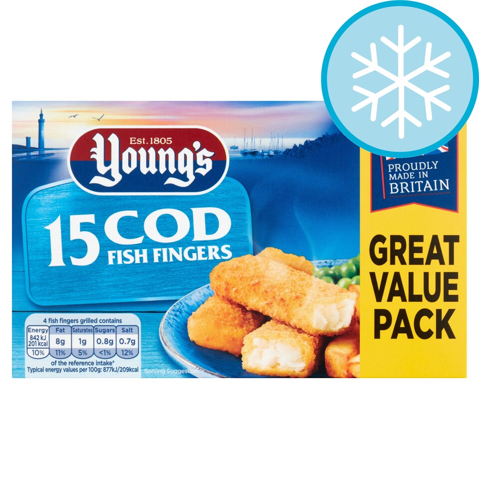 Youngs 15 Cod Fish Fingers 375G - Tesco Groceries