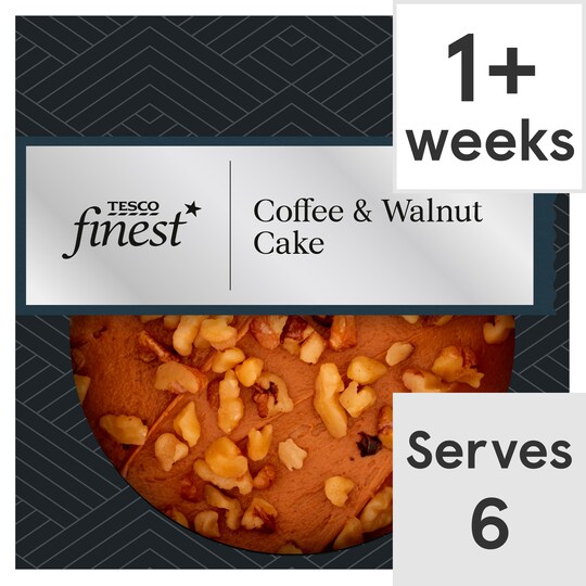 Tesco Finest Coffee & Walnut Cake Each - Tesco Groceries