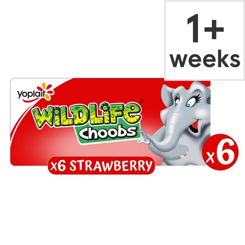 Wildlife Choobs Strawberry Kids Yoghurt Tubes 6x37g - Tesco Groceries