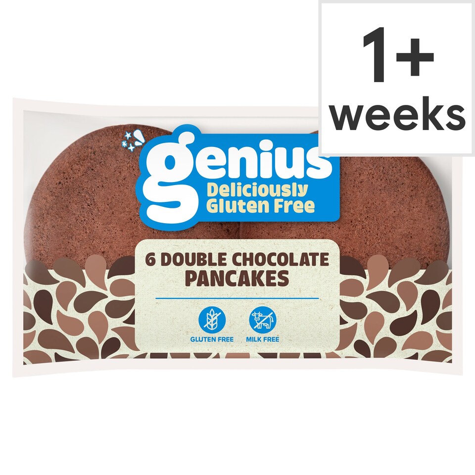 Genius Deliciously Gluten Free Double Chocolate Pancakes 6PK - Tesco ...