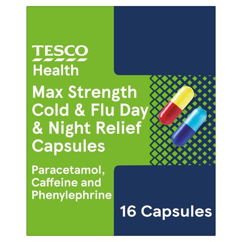 Tesco Max Strength Cold And Flu Day And Night 16 - Tesco Groceries