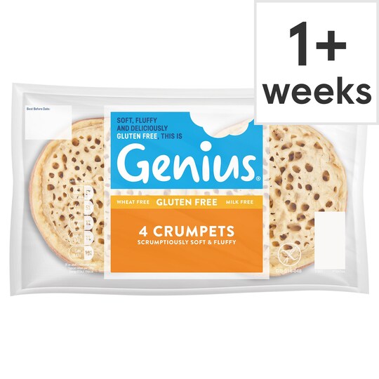 Genius Gluten Free 4 Crumpets - Tesco Groceries