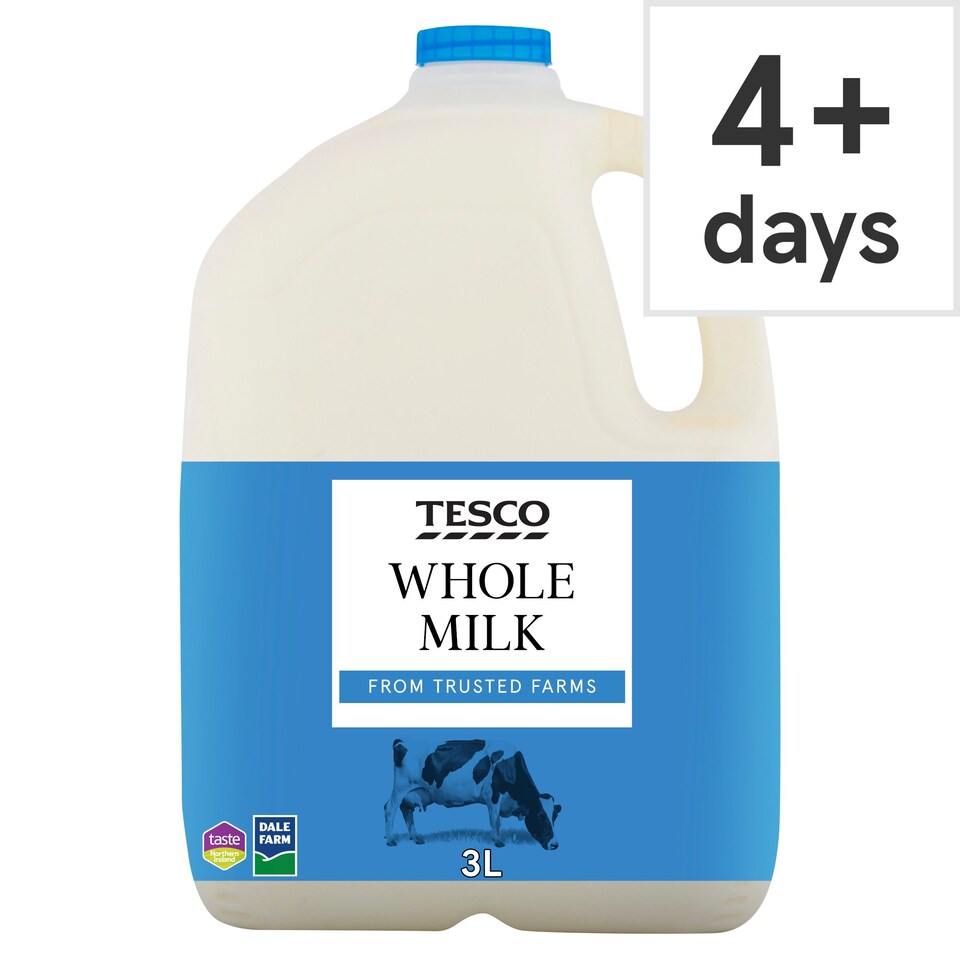 Tesco Ni Whole Milk 3 Litre - Tesco Groceries