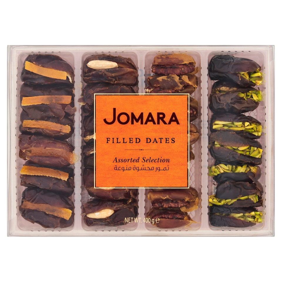 Jomara Filled Dates Assorted Selection 400g - Tesco Groceries