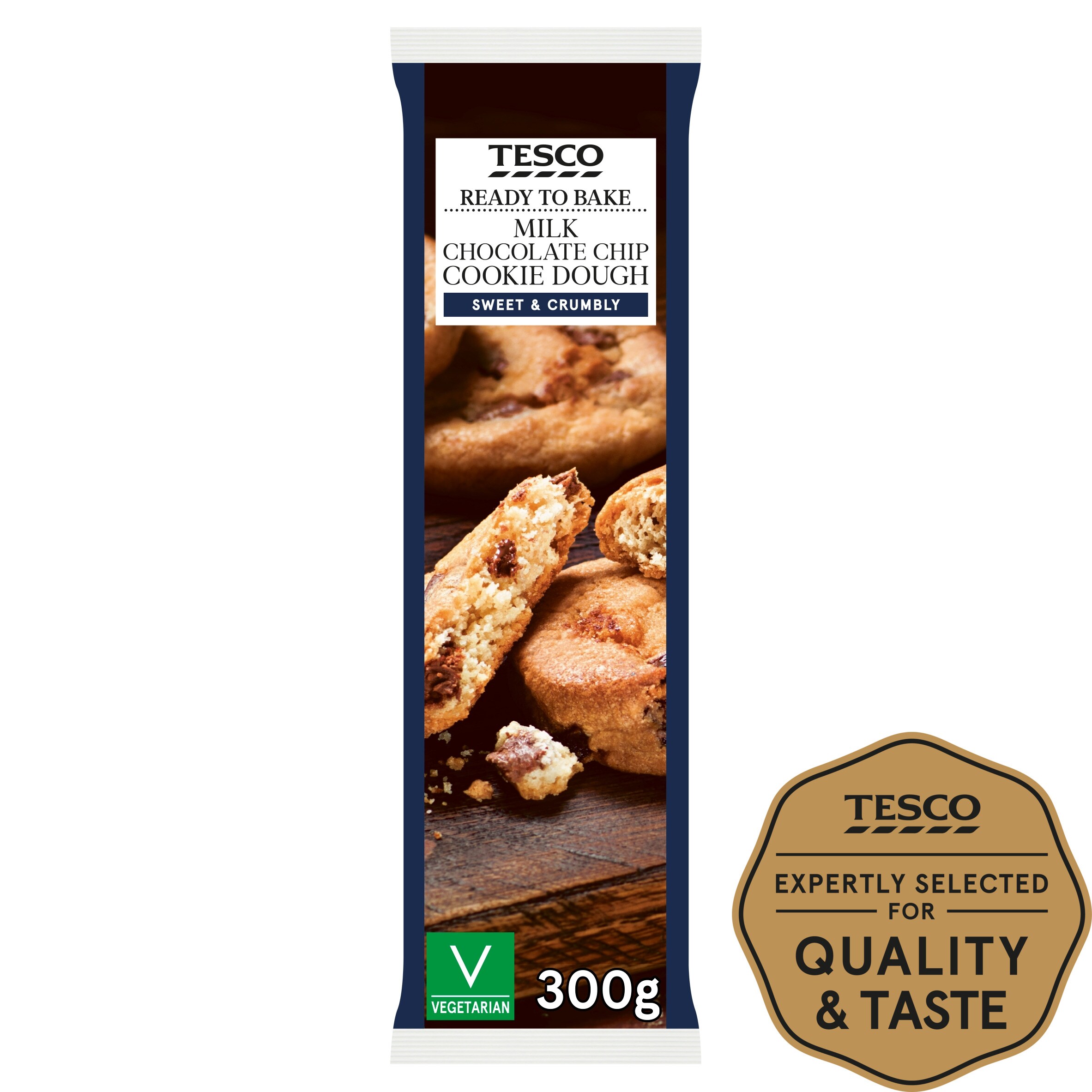 Tesco Ready To Bake Chocolate Chip Cookie Dough 300G - Tesco Groceries