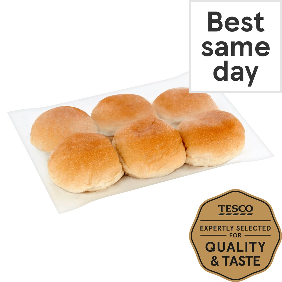 Tesco Soft White Rolls 6 Pack - Tesco Groceries