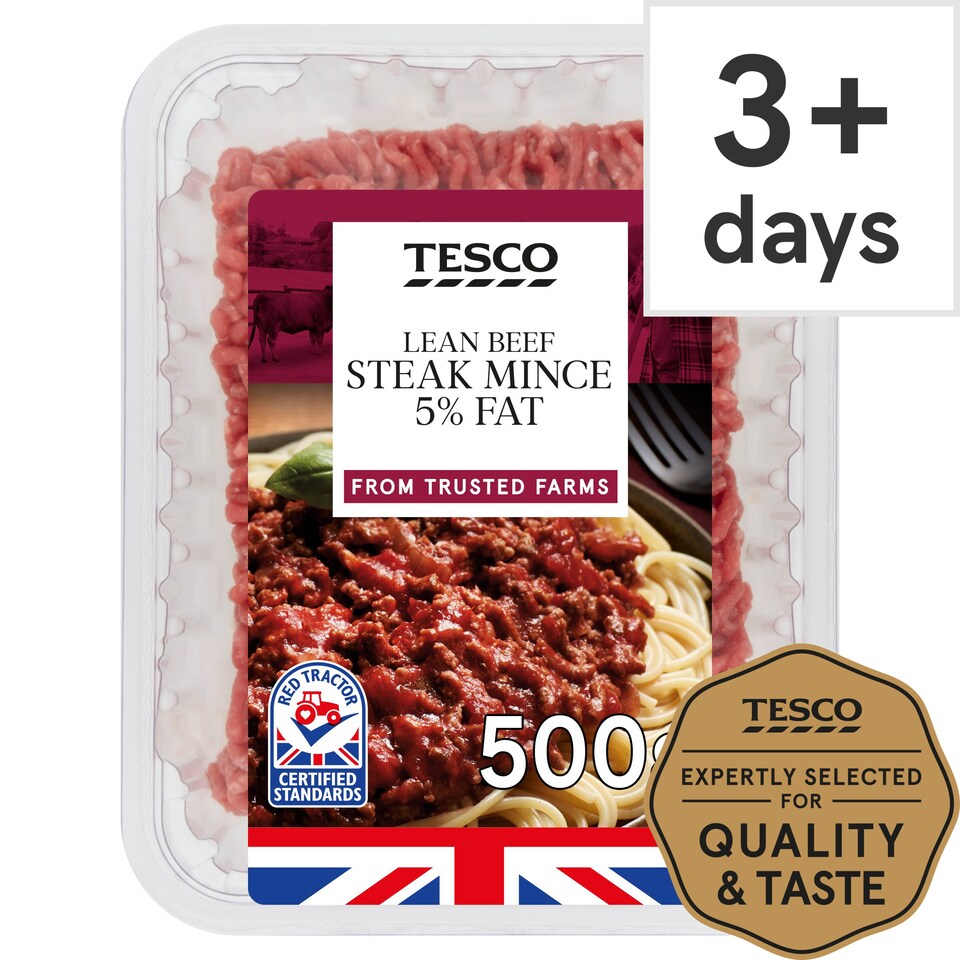 Tesco Lean Beef Steak Mince 5% Fat 500G - Tesco Groceries