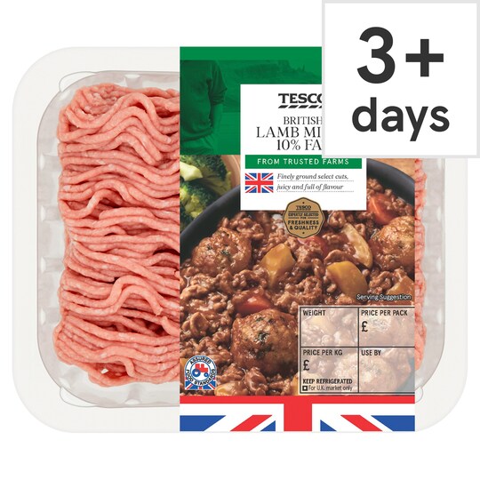 Tesco British Lamb Mince 10% Fat 250G - Tesco Groceries