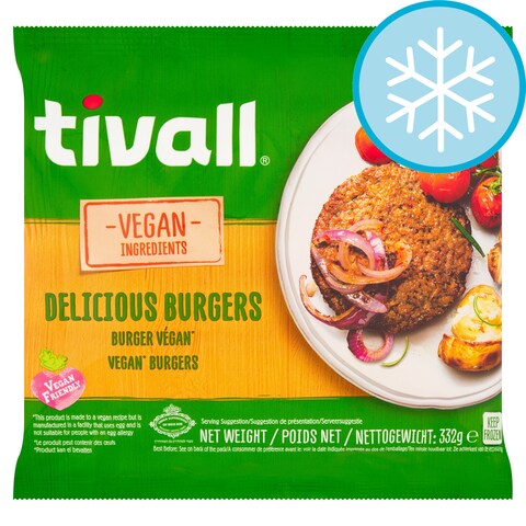 Tivall Vegan Burger 332G - Tesco Groceries