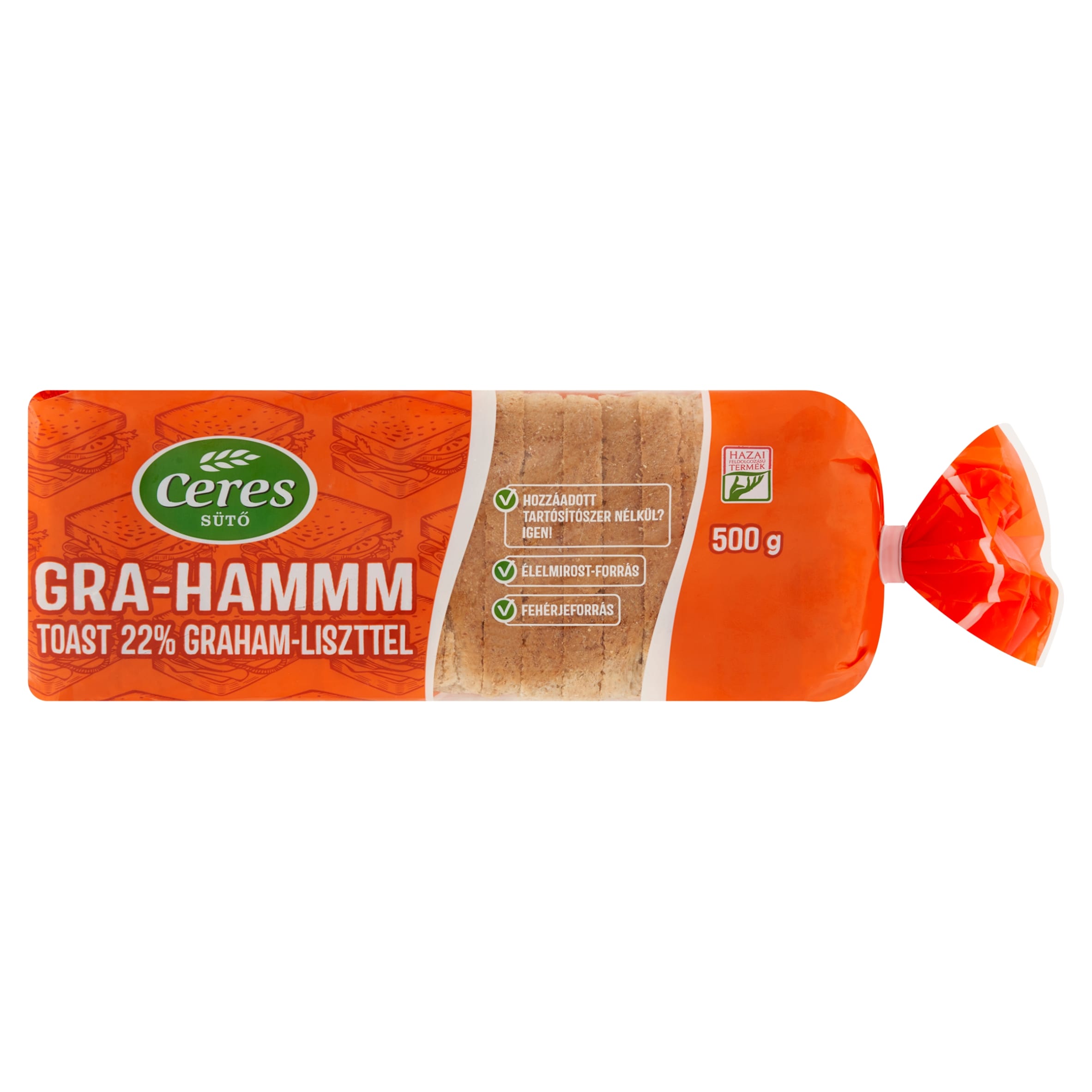 Ceres Gra-Hammm Toast with 22% Graham Flour 500 g - Tesco Groceries